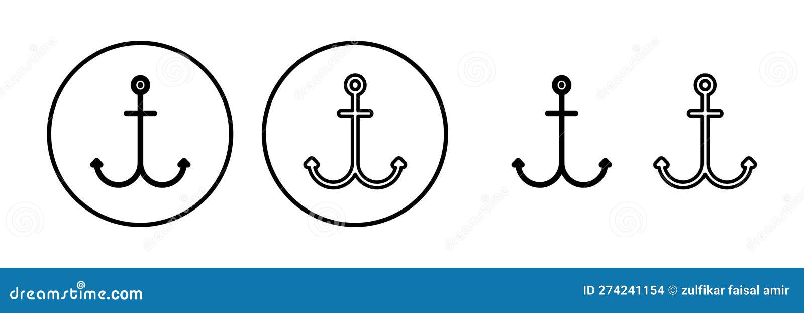 Ankerpictogram . Ankerteken. Marien Symbool Vector Illustratie ...