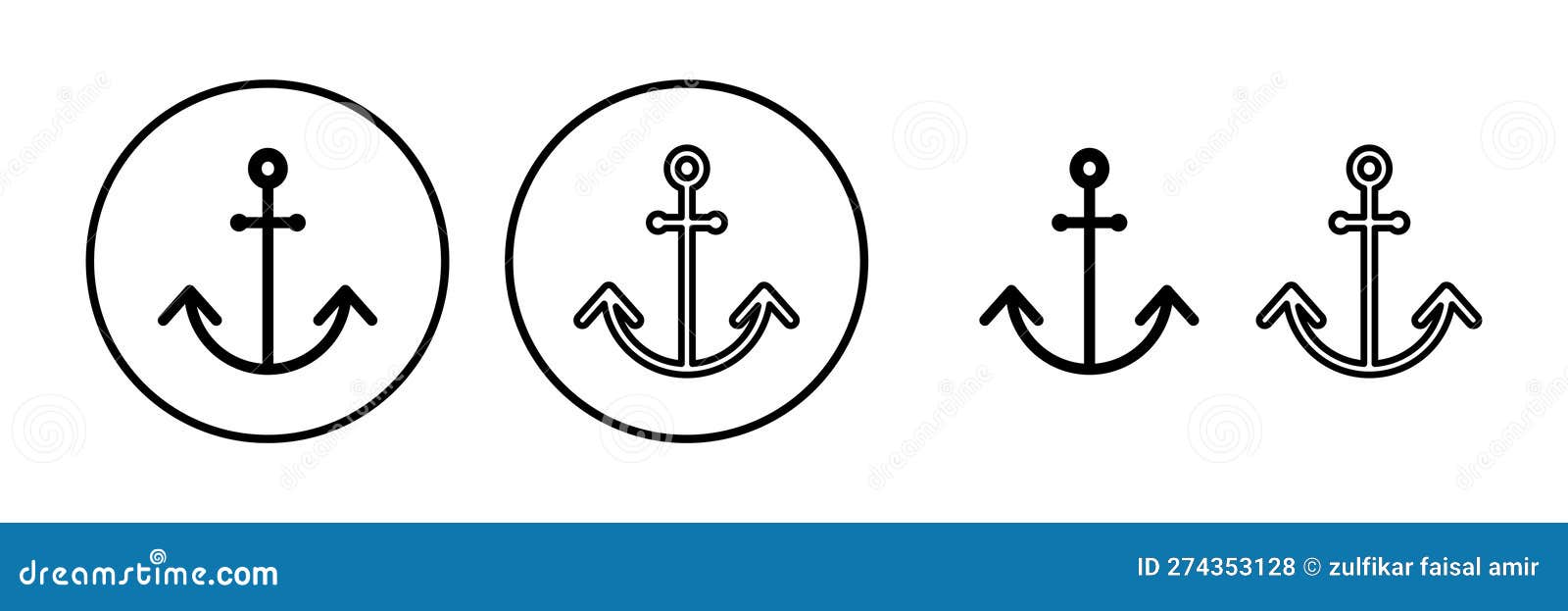 Ankerpictogram . Ankerteken. Marien Symbool Vector Illustratie ...