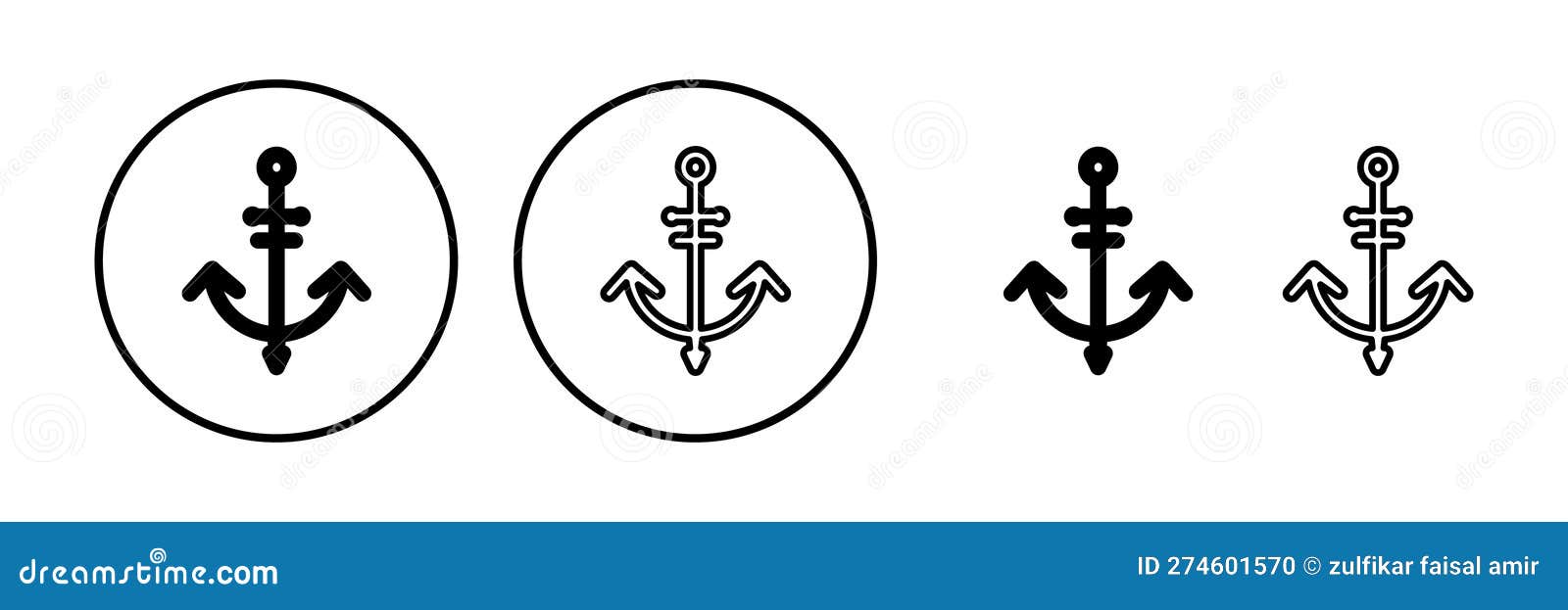 Ankerpictogram . Ankerteken. Marien Symbool Vector Illustratie ...
