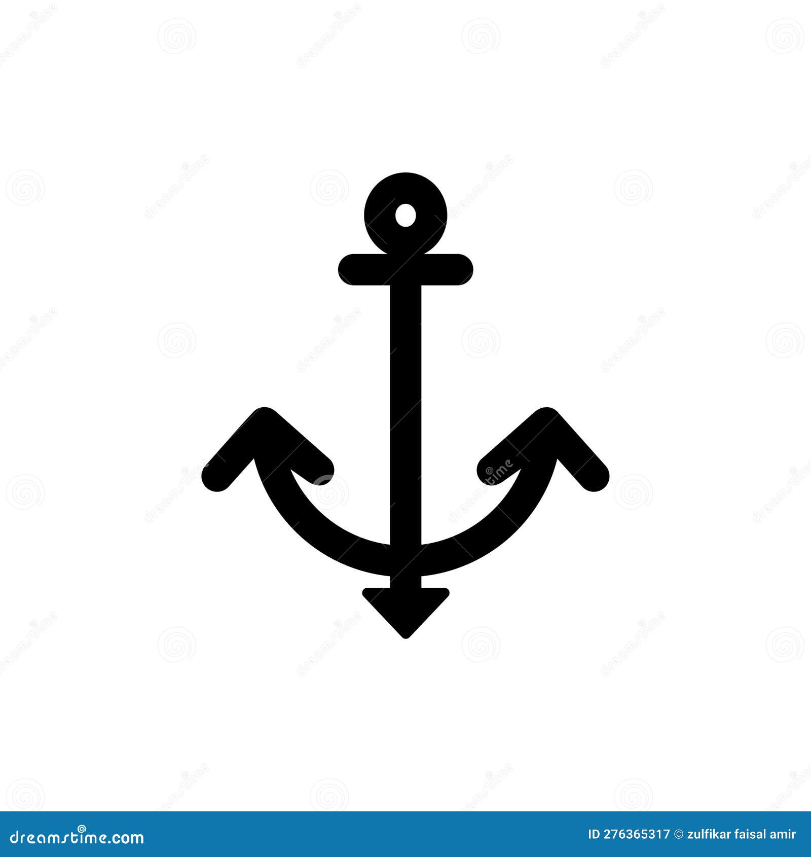 Ankerpictogram . Ankerteken. Marien Symbool Vector Illustratie ...