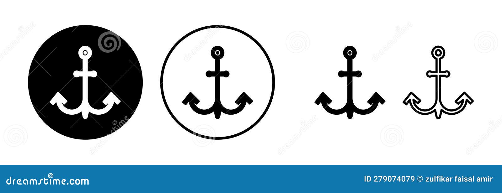 Ankerpictogram . Ankerteken. Marien Symbool Vector Illustratie ...