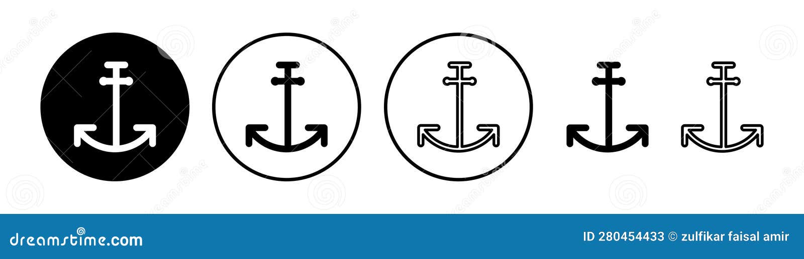 Ankerpictogram . Ankerteken. Marien Symbool Vector Illustratie ...