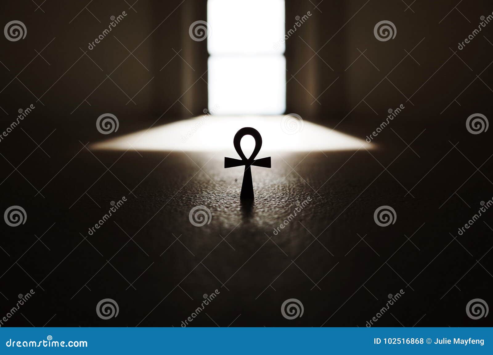 Crux Ansata Symbol Drawn On A Blackboard Royalty-Free Stock Photo ...