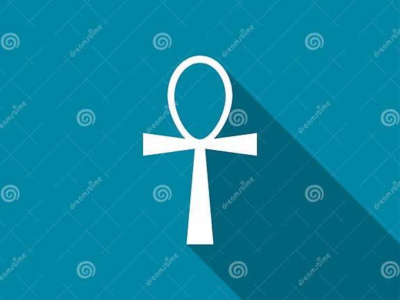 Ankh Con Una Sombra Larga Vector Ilustración del Vector - Ilustración ...