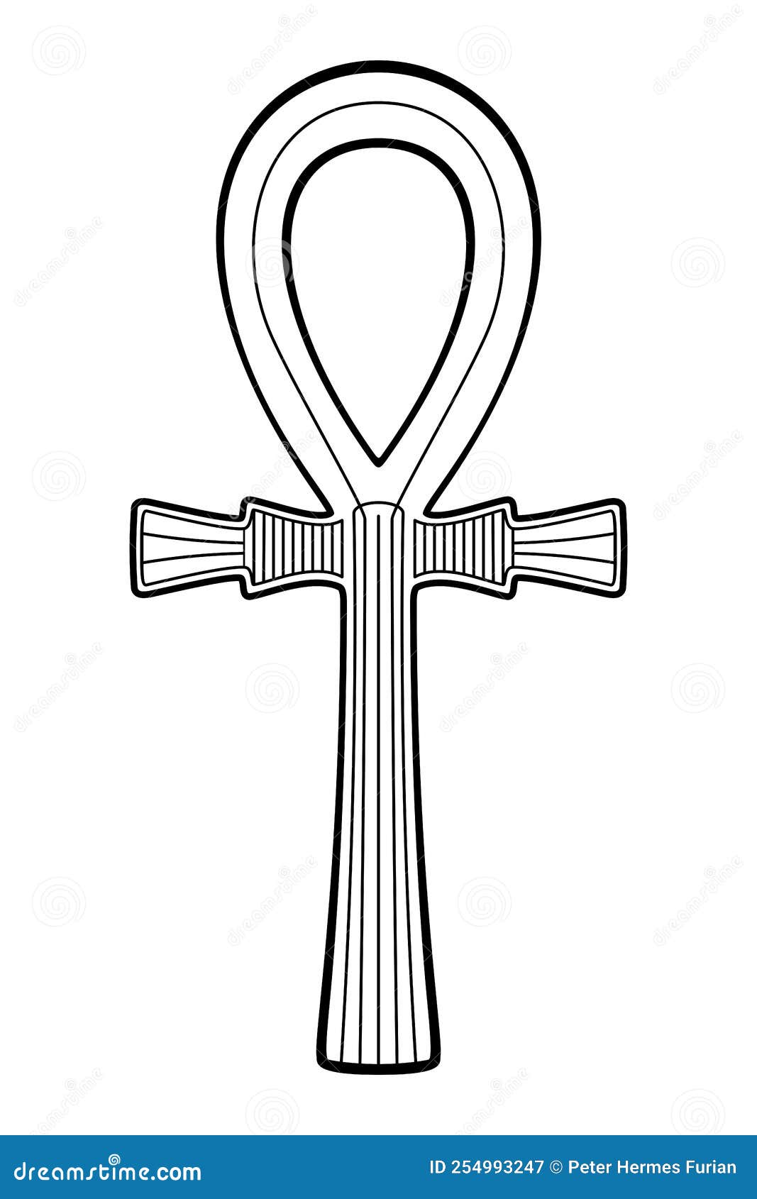 Ankh Sign, Cross with Handle and Ancient Egyptian Hieroglyphic Symbol ...
