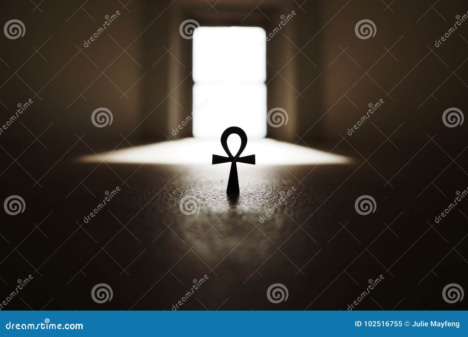 Crux Ansata Symbol Drawn On A Blackboard Royalty-Free Stock Photo ...