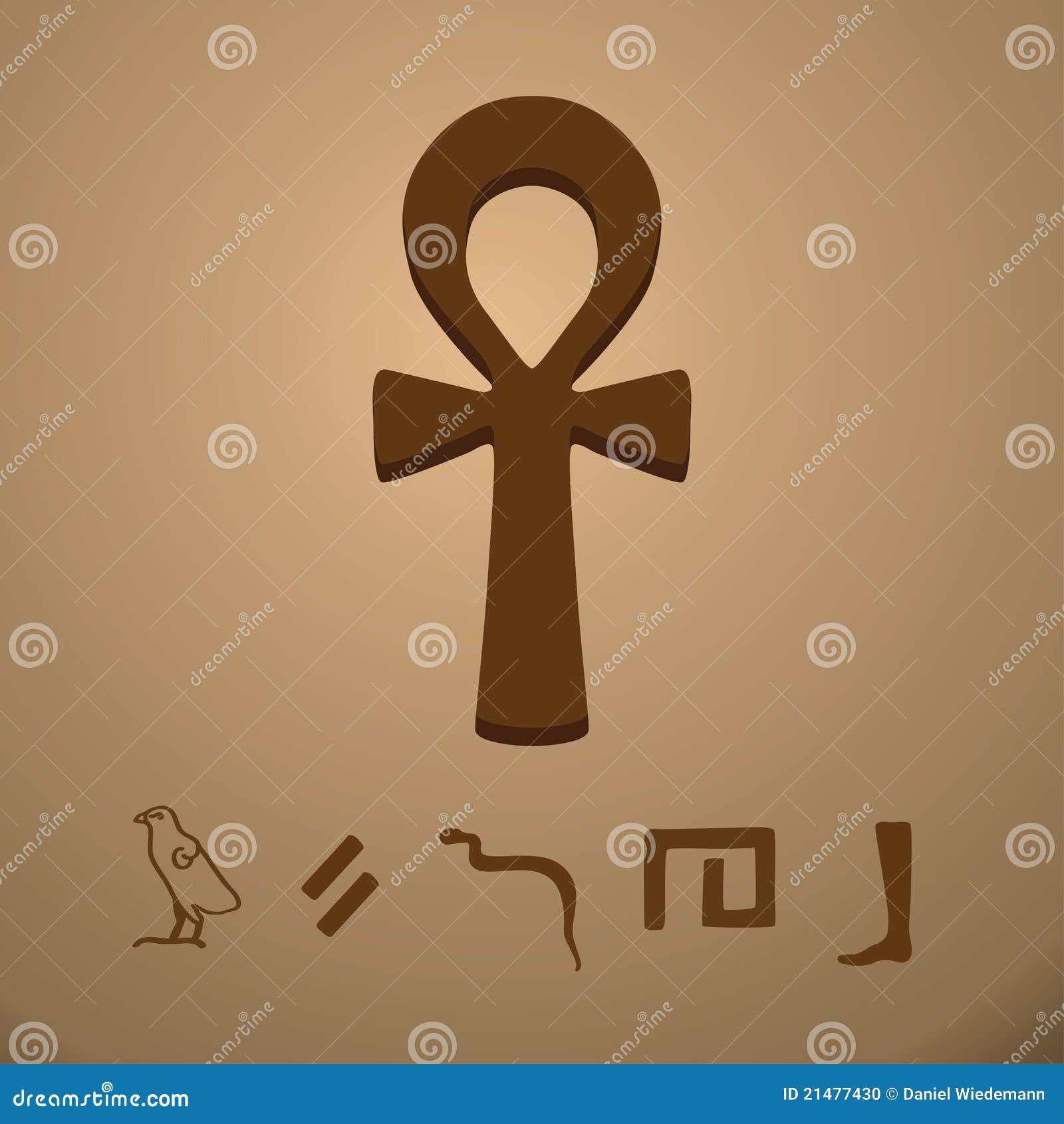 Ankh Vector Illustration stock vector. Illustration of symbol - 21477430