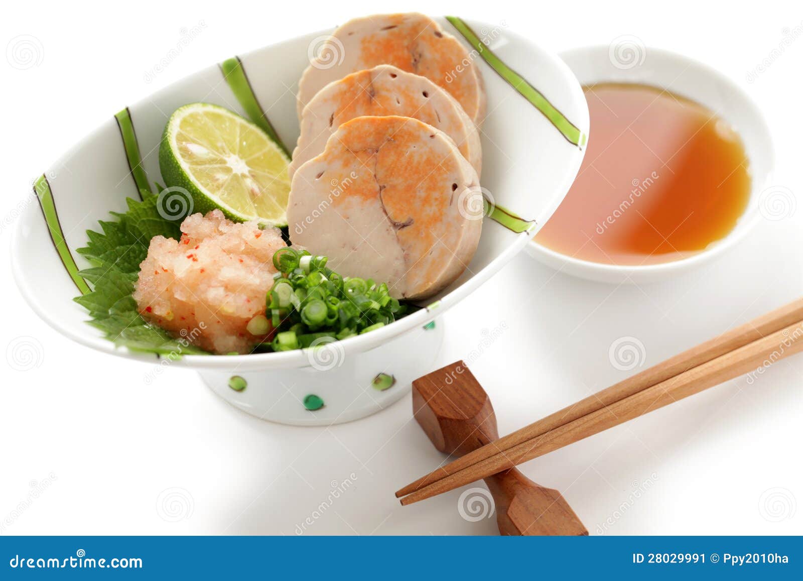 Ankimo, Steamed Monkfish Liver Stock Image - Image of radish, sauce ...