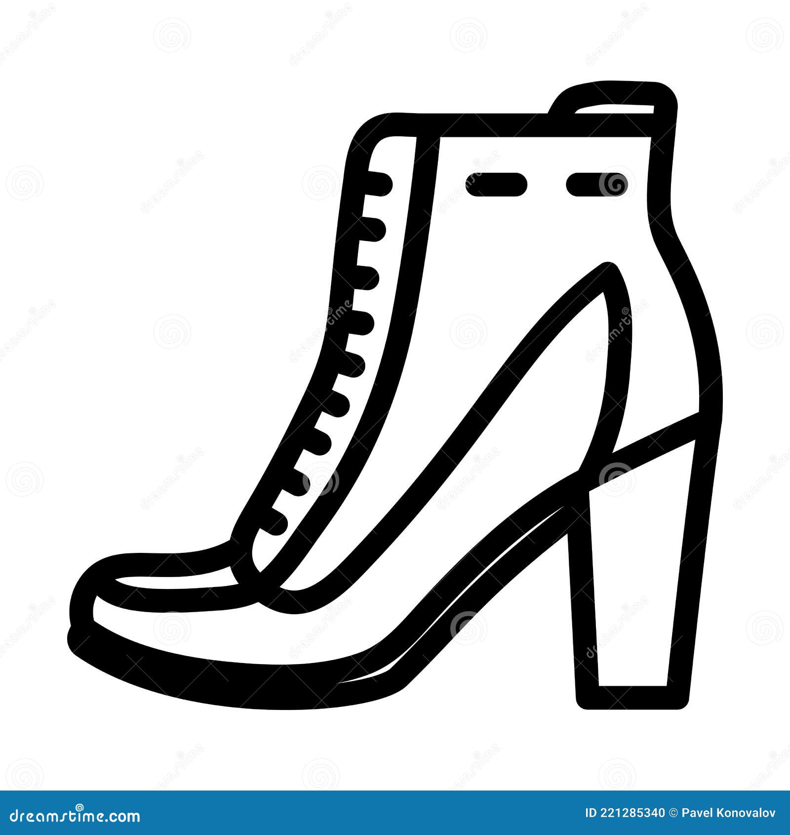 Ankle Boot Icon stock vector. Illustration of fashion - 221285340