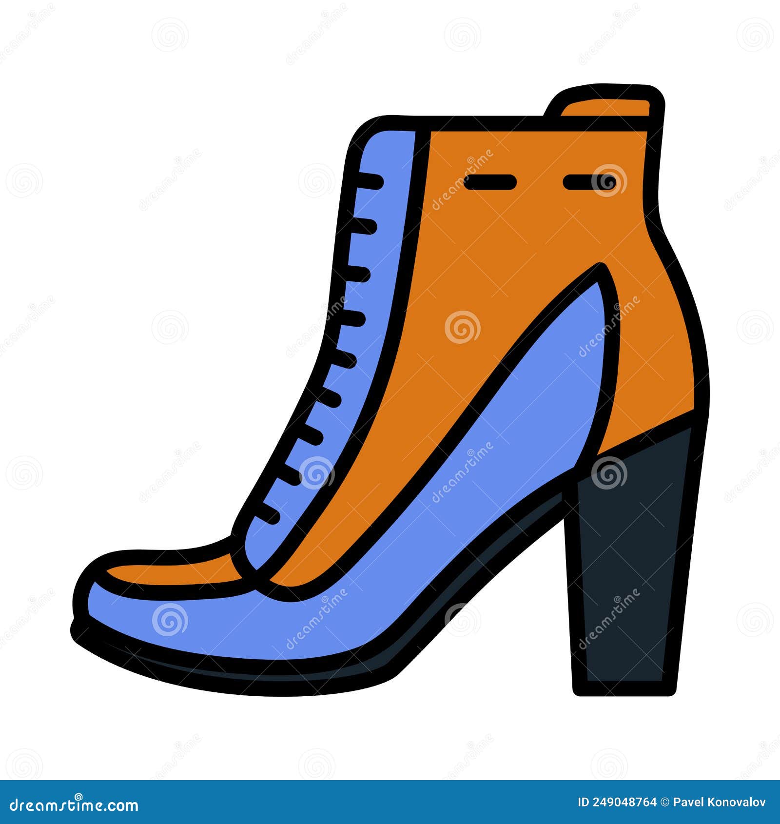 Ankle Boot Icon stock vector. Illustration of leather - 249048764