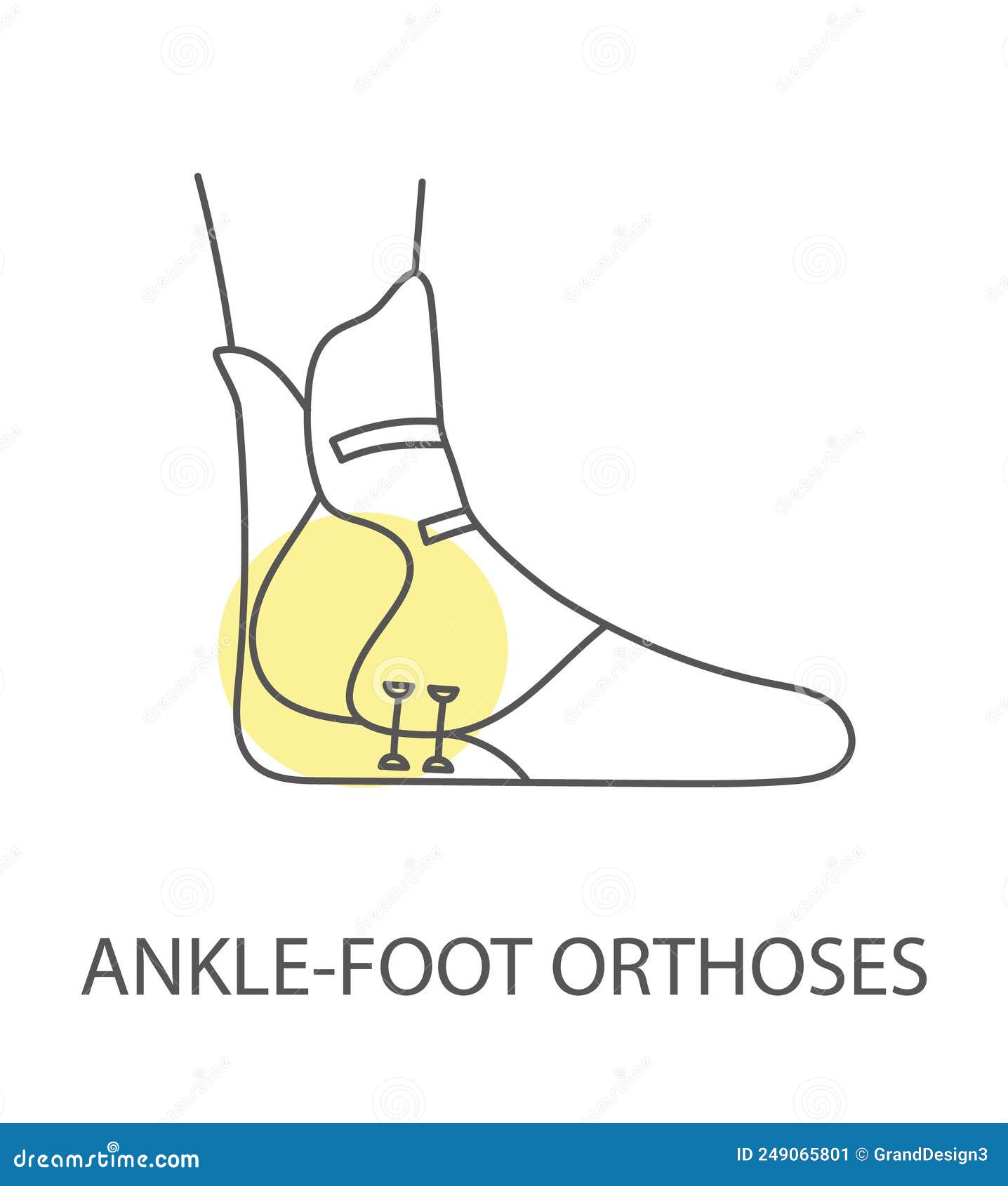 Ankle-foot Orthosis Linear Icon. Vector Illustration Stock Vector ...