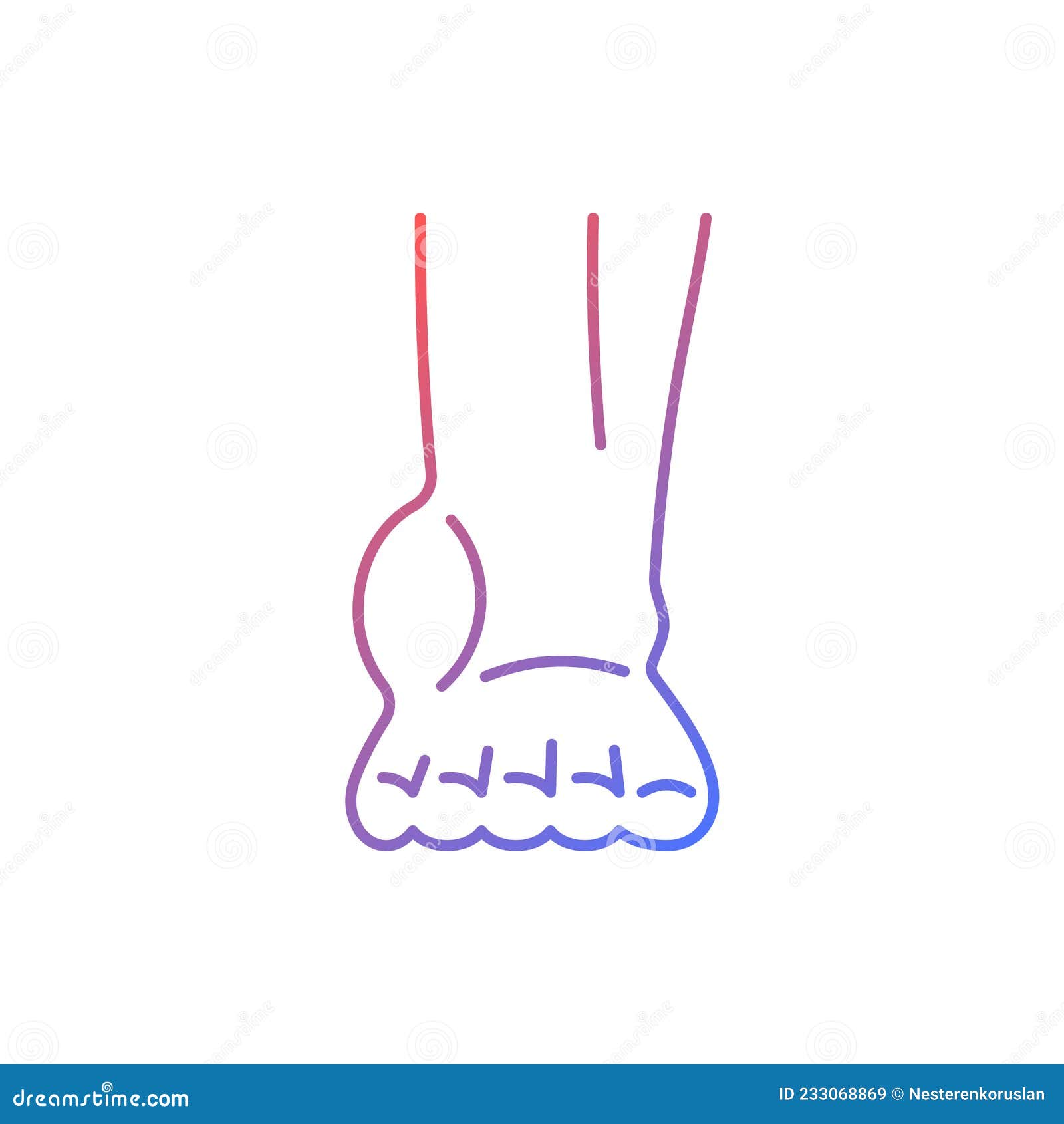 Ankle Inflammation Gradient Linear Vector Icon Stock Vector ...
