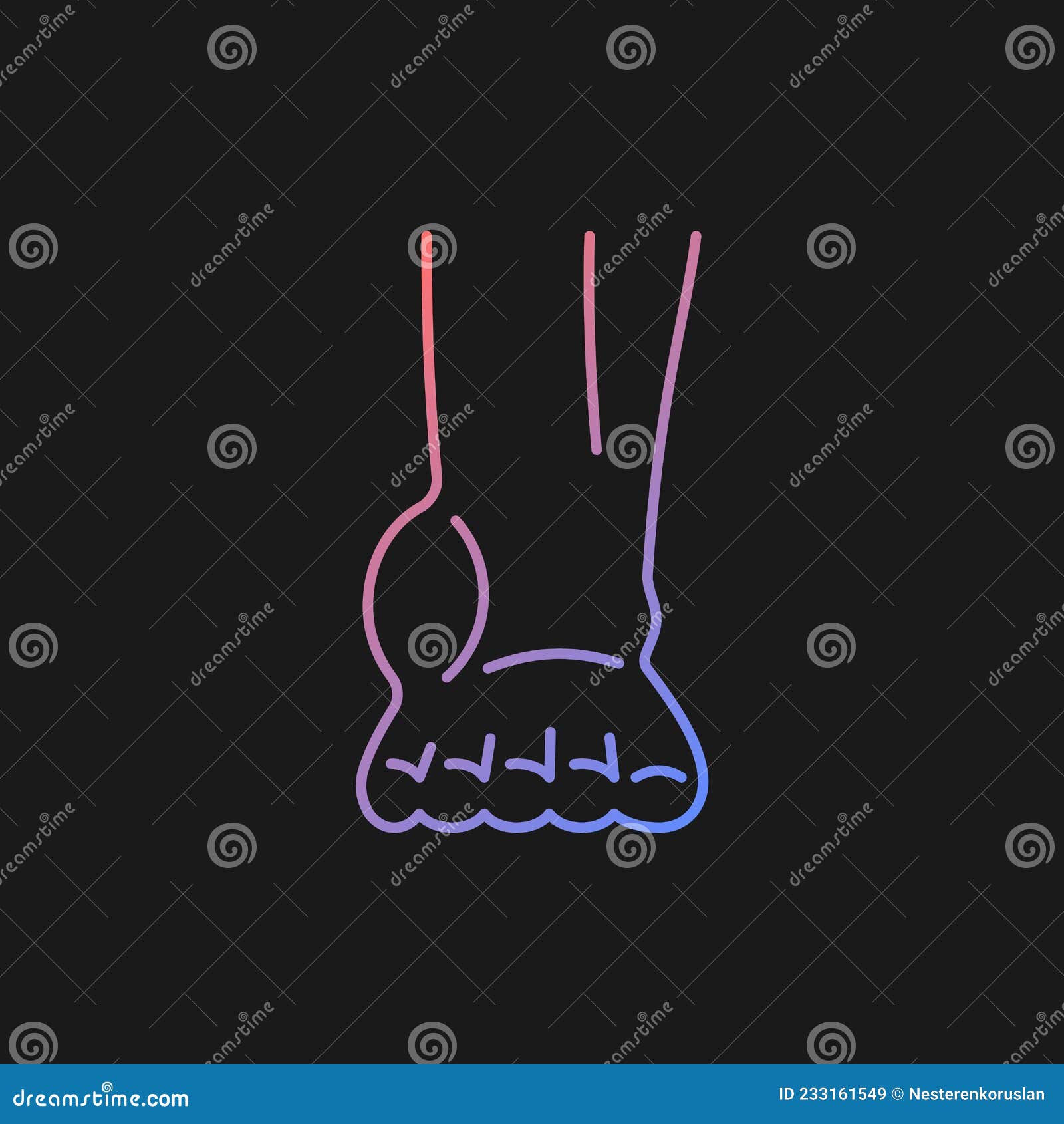 Ankle Inflammation Gradient Vector Icon for Dark Theme Stock Vector ...