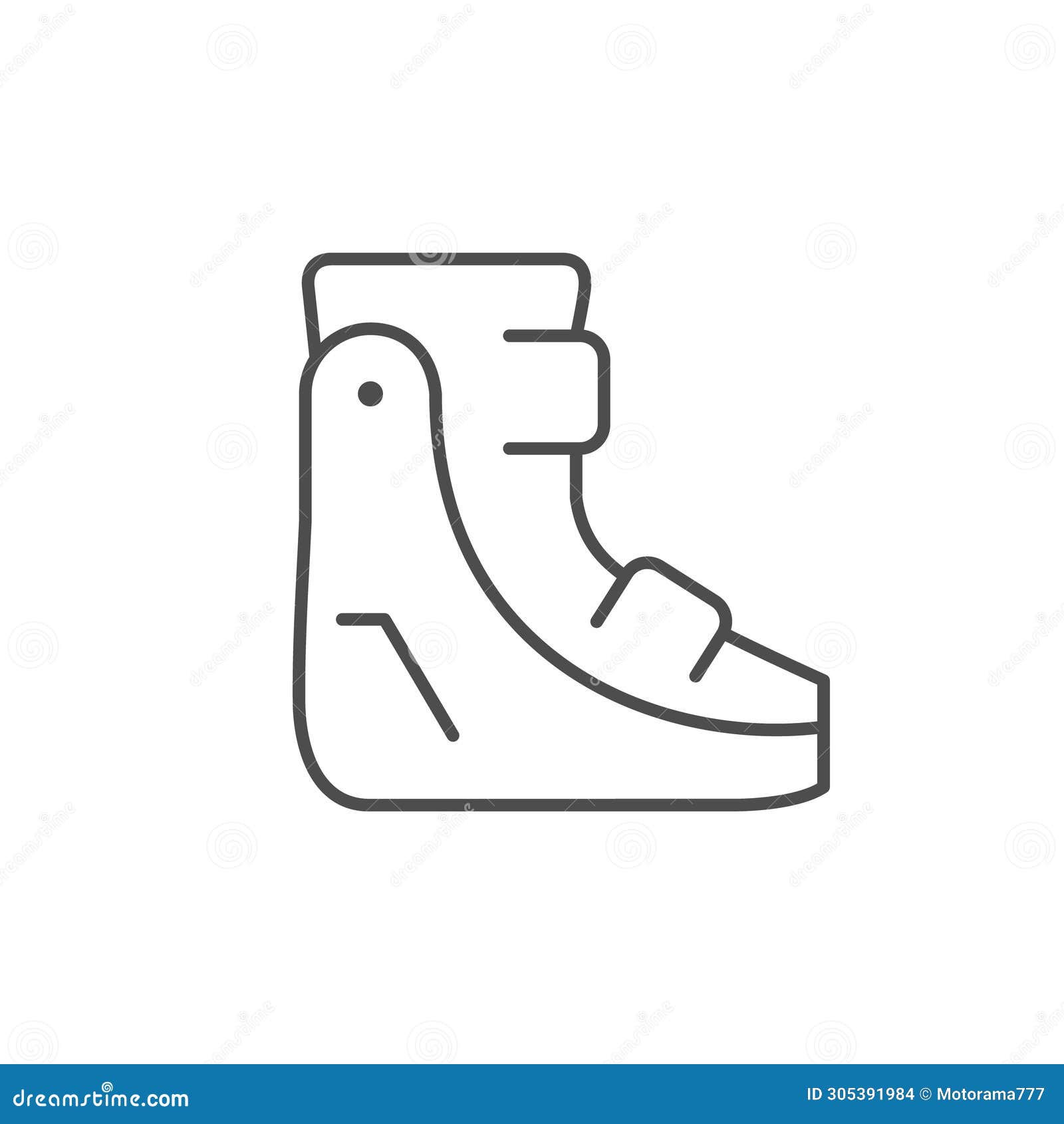 Ankle Walker Line Outline Icon Stock Vector - Illustration of equipment ...