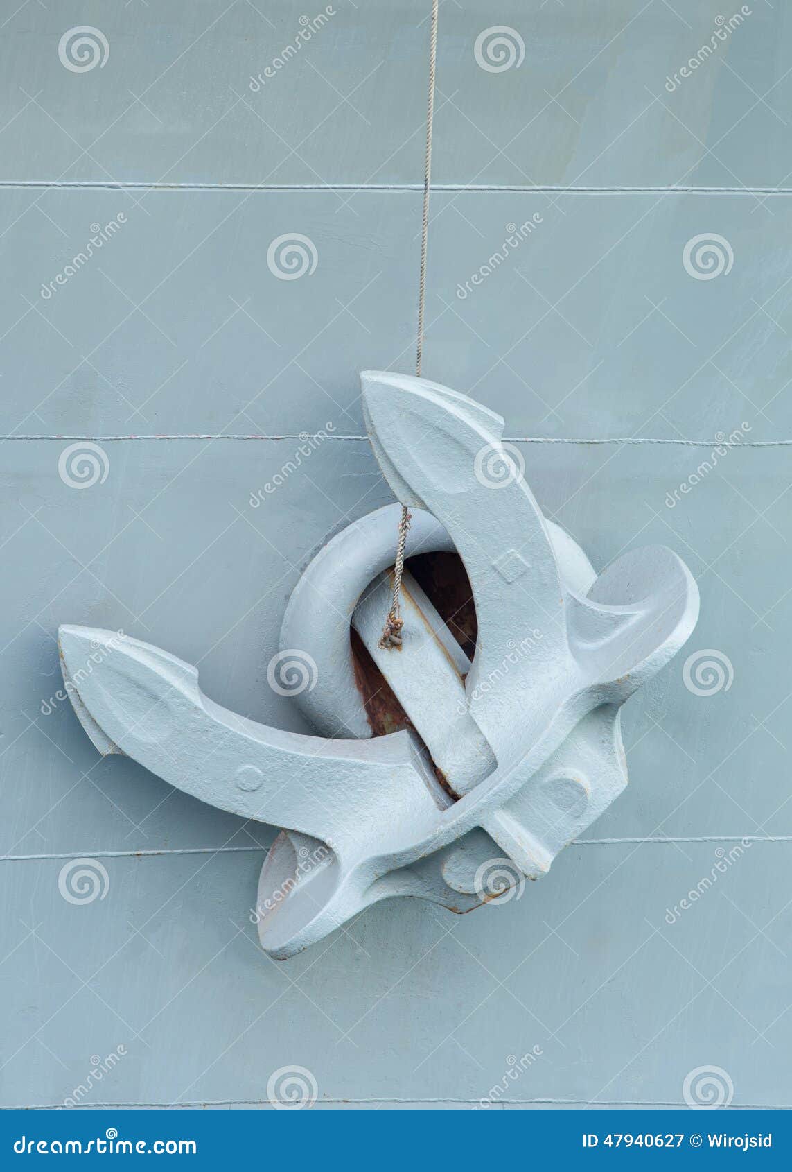 Ankor on a large ship stock image. Image of grey, travel - 47940627