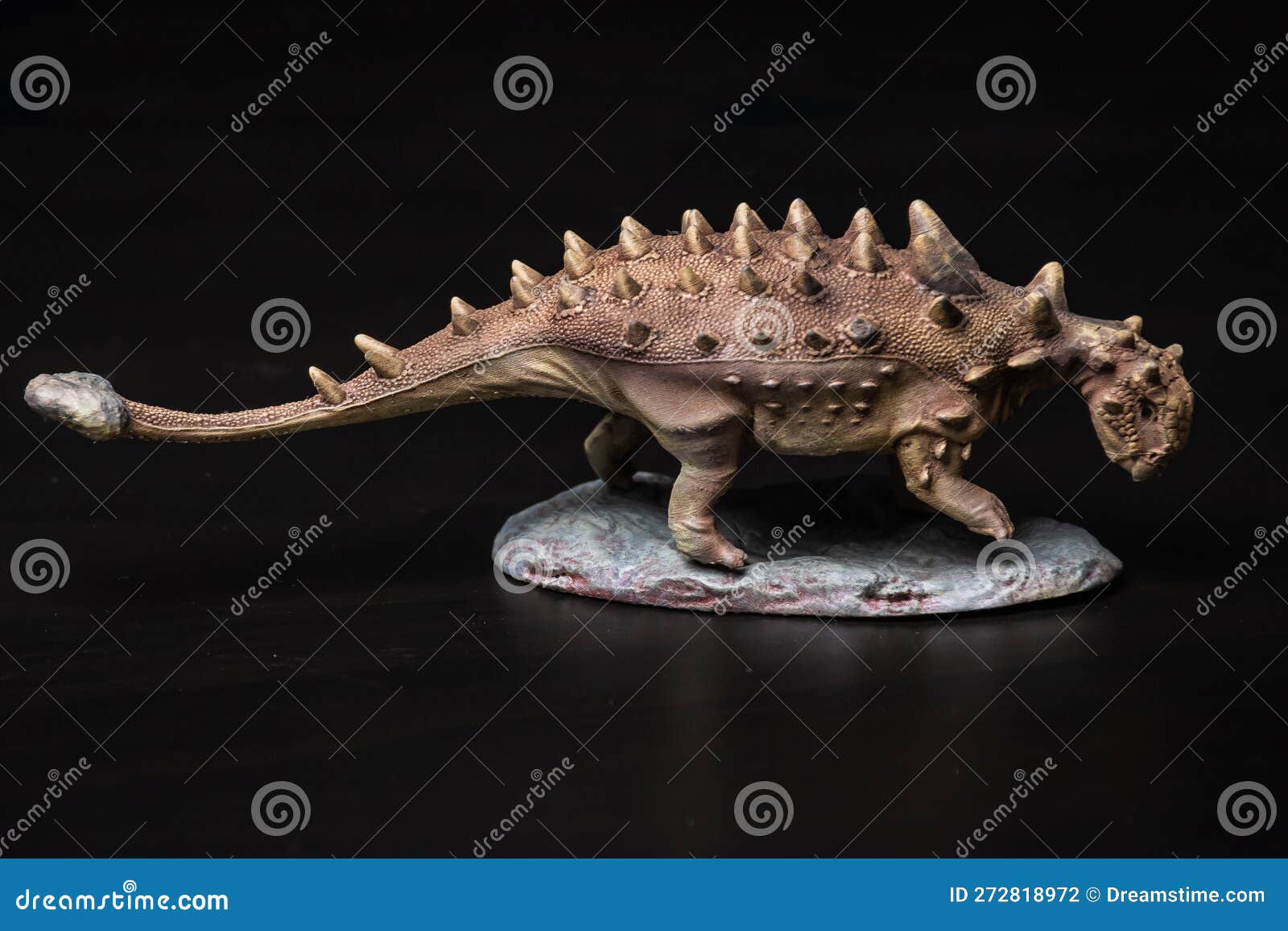 Ankylosaurus Dinosaur in the Dark Stock Photo - Image of lizard ...