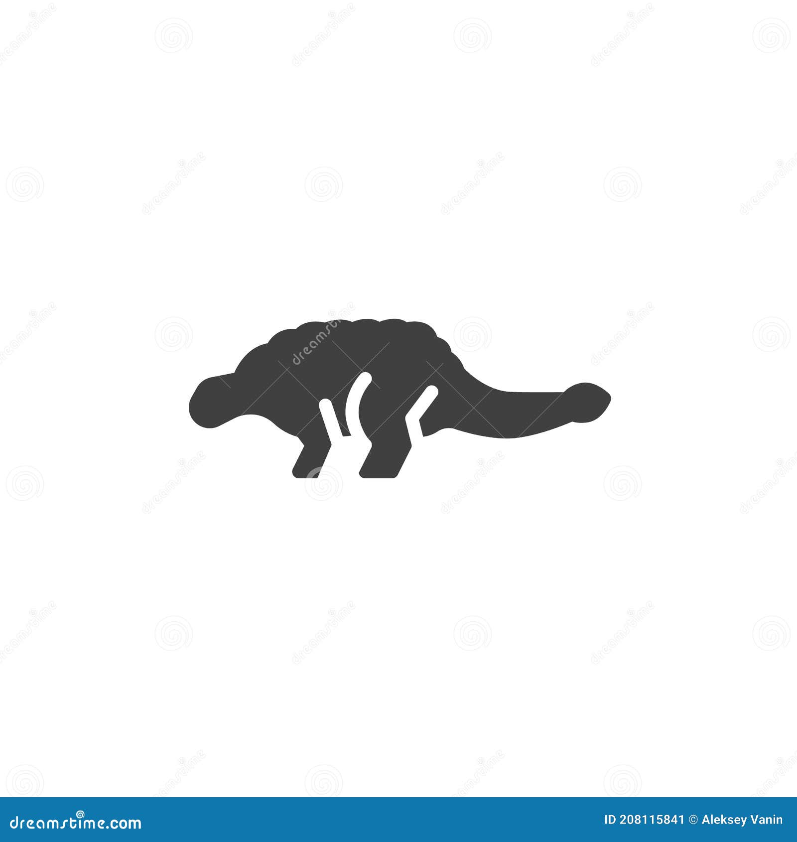 Ankylosaurus Dinosaur Vector Icon Stock Vector - Illustration of ...