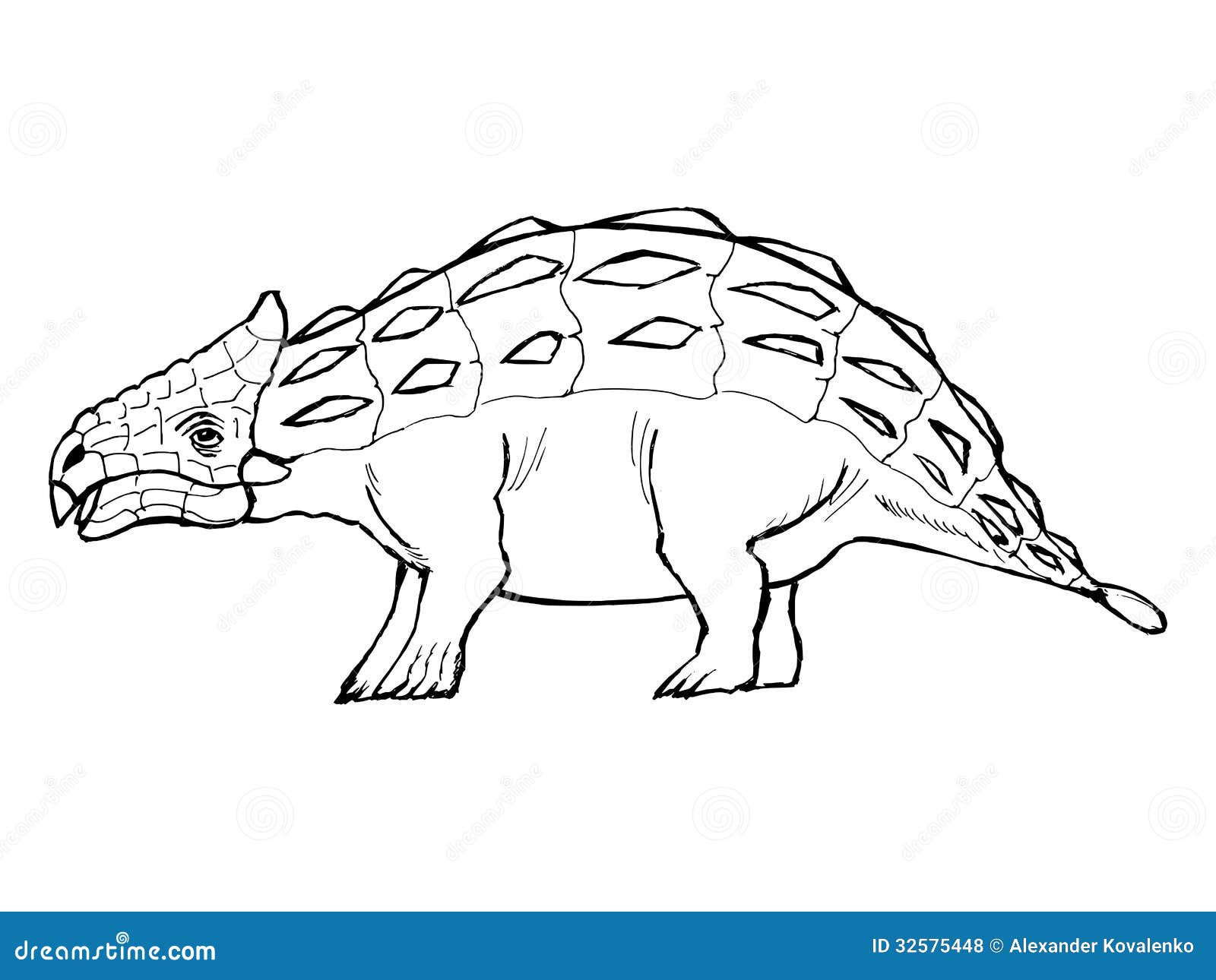 Ankylosaurus stock vector. Illustration of reptilia, palaeontology ...