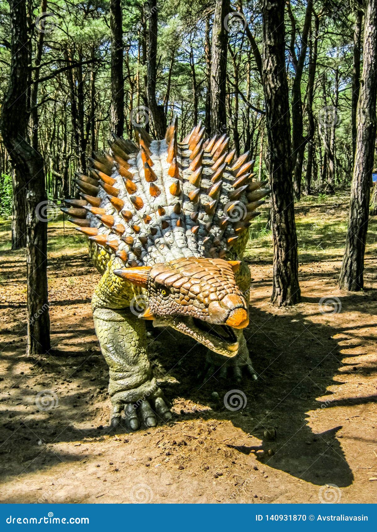 Ankylosaurus, Protected by a Shell and Spiked Stock Photo - Image of ...