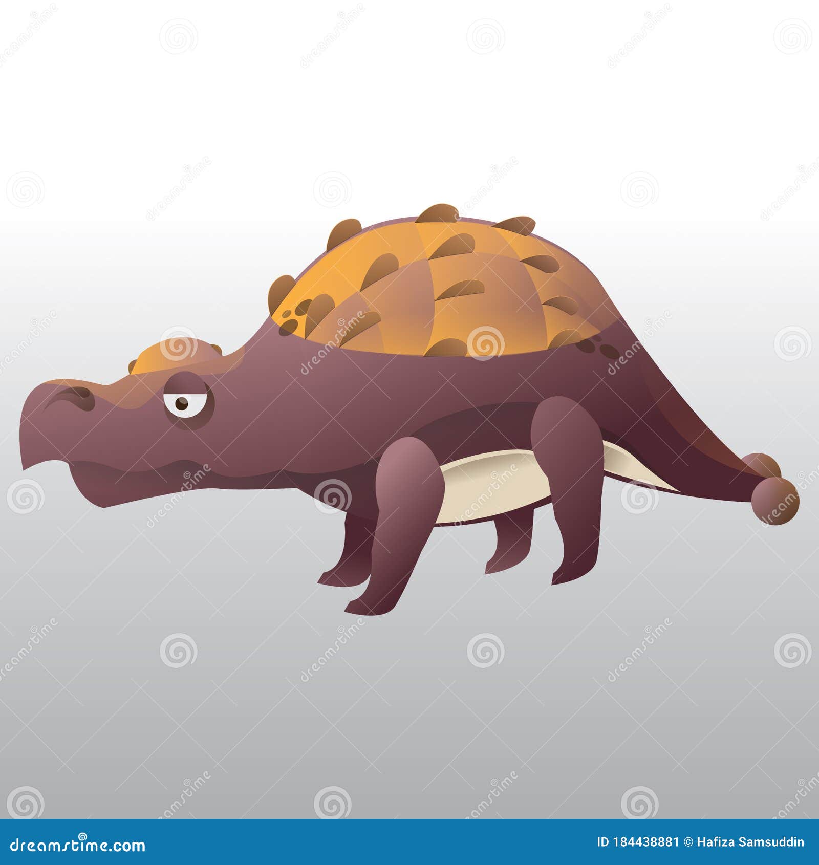 Ankylosaurus. Vector Illustration Decorative Background Design Stock ...