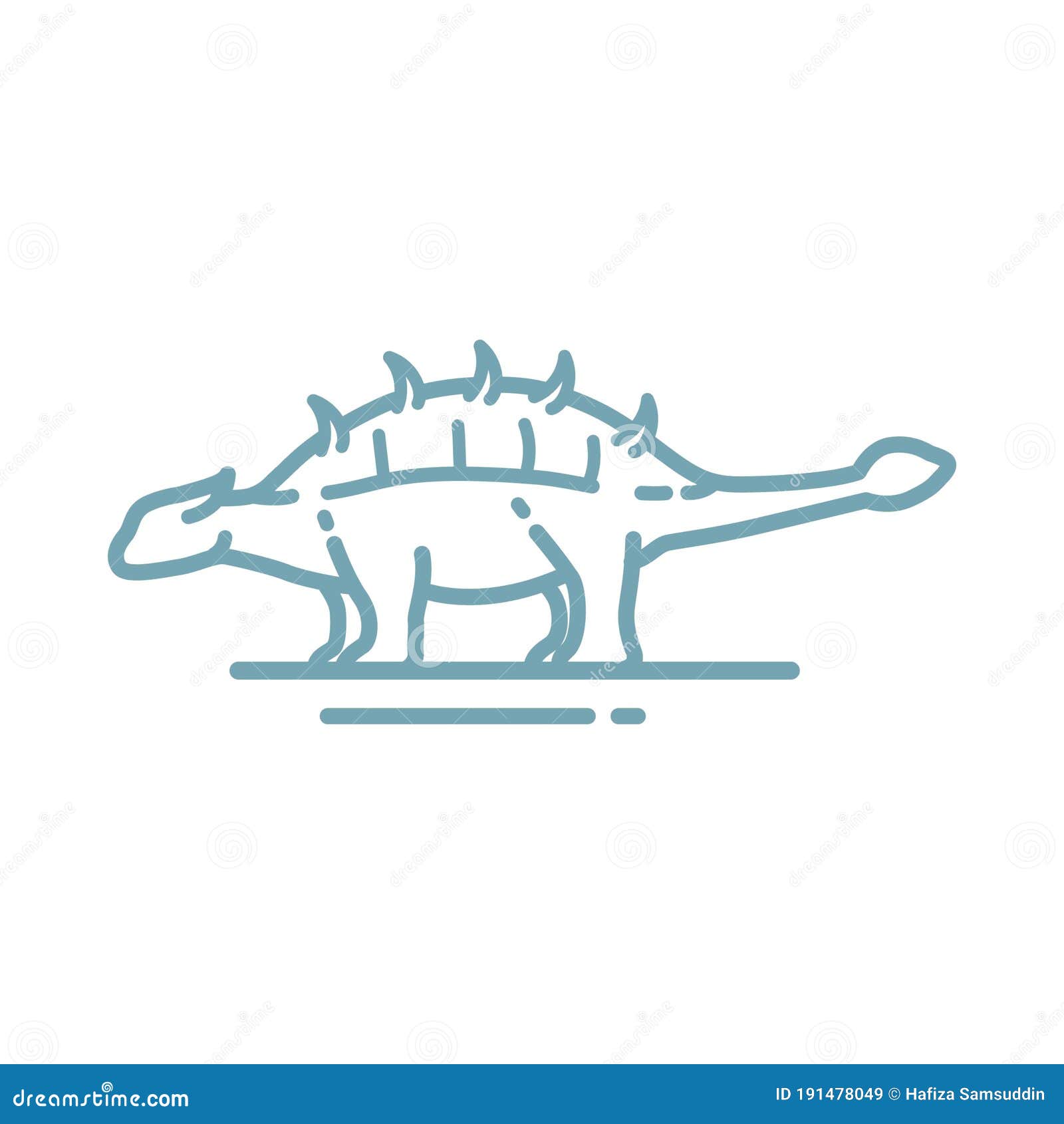 Ankylosaurus. Vector Illustration Decorative Design Stock Vector ...