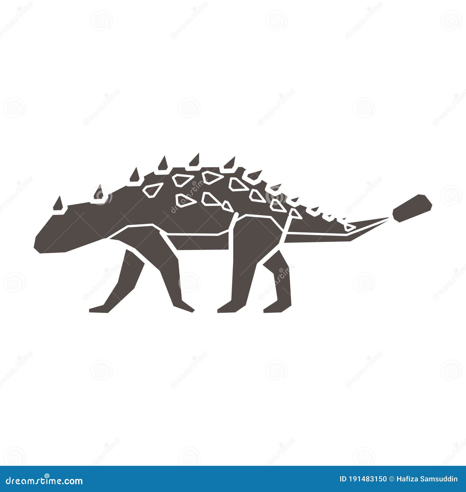 Ankylosaurus. Vector Illustration Decorative Design Stock Vector ...