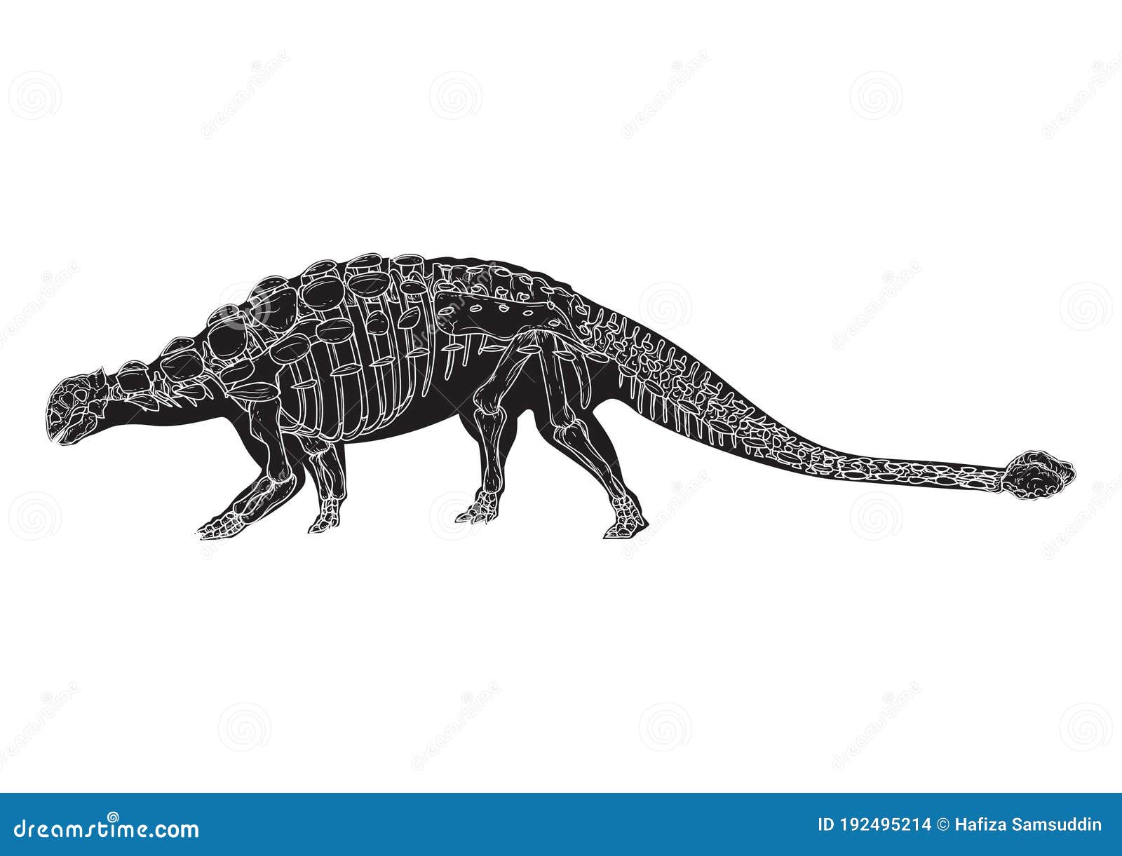 Ankylosaurus. Vector Illustration Decorative Design Stock Vector ...