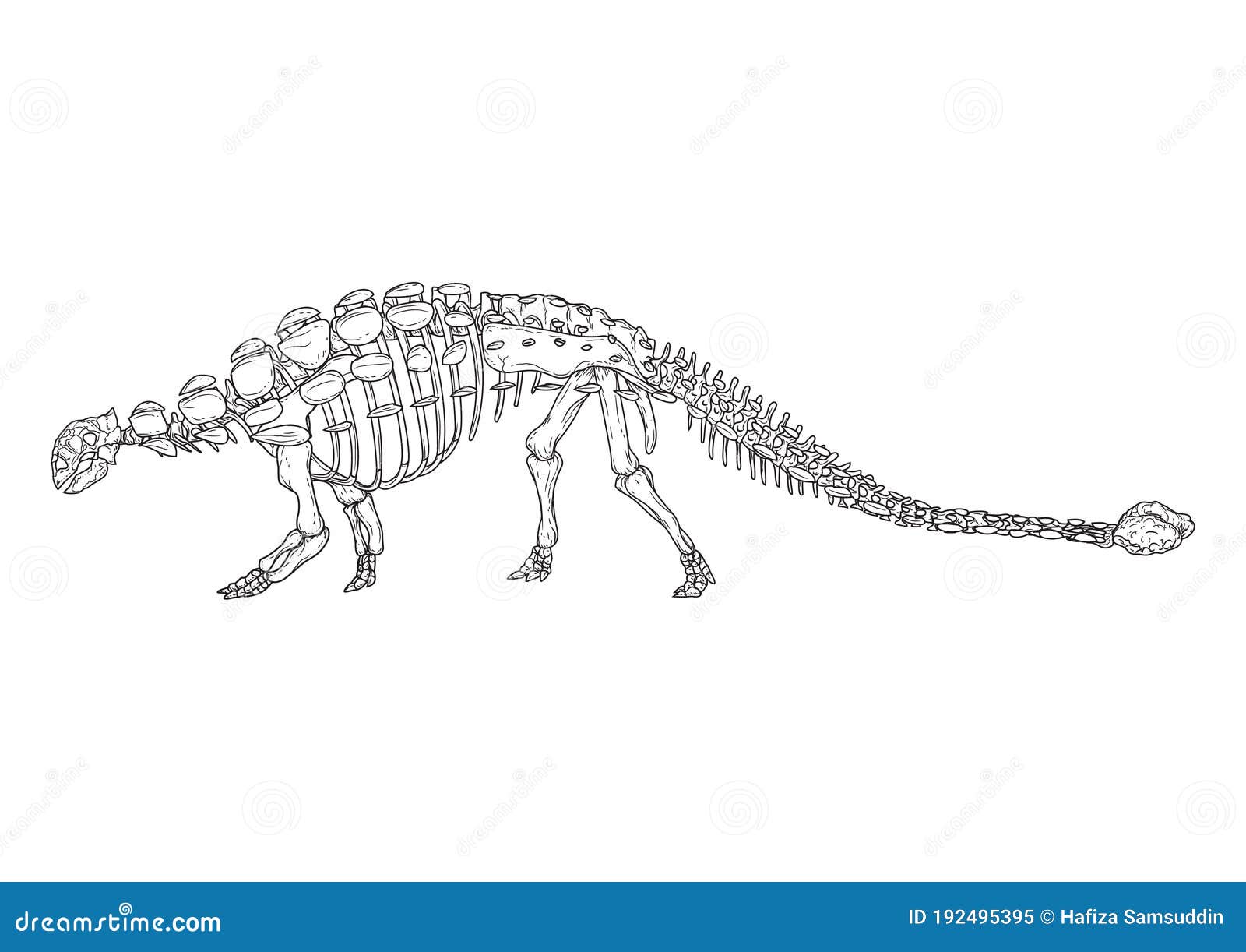 Ankylosaurus. Vector Illustration Decorative Design Stock Vector ...