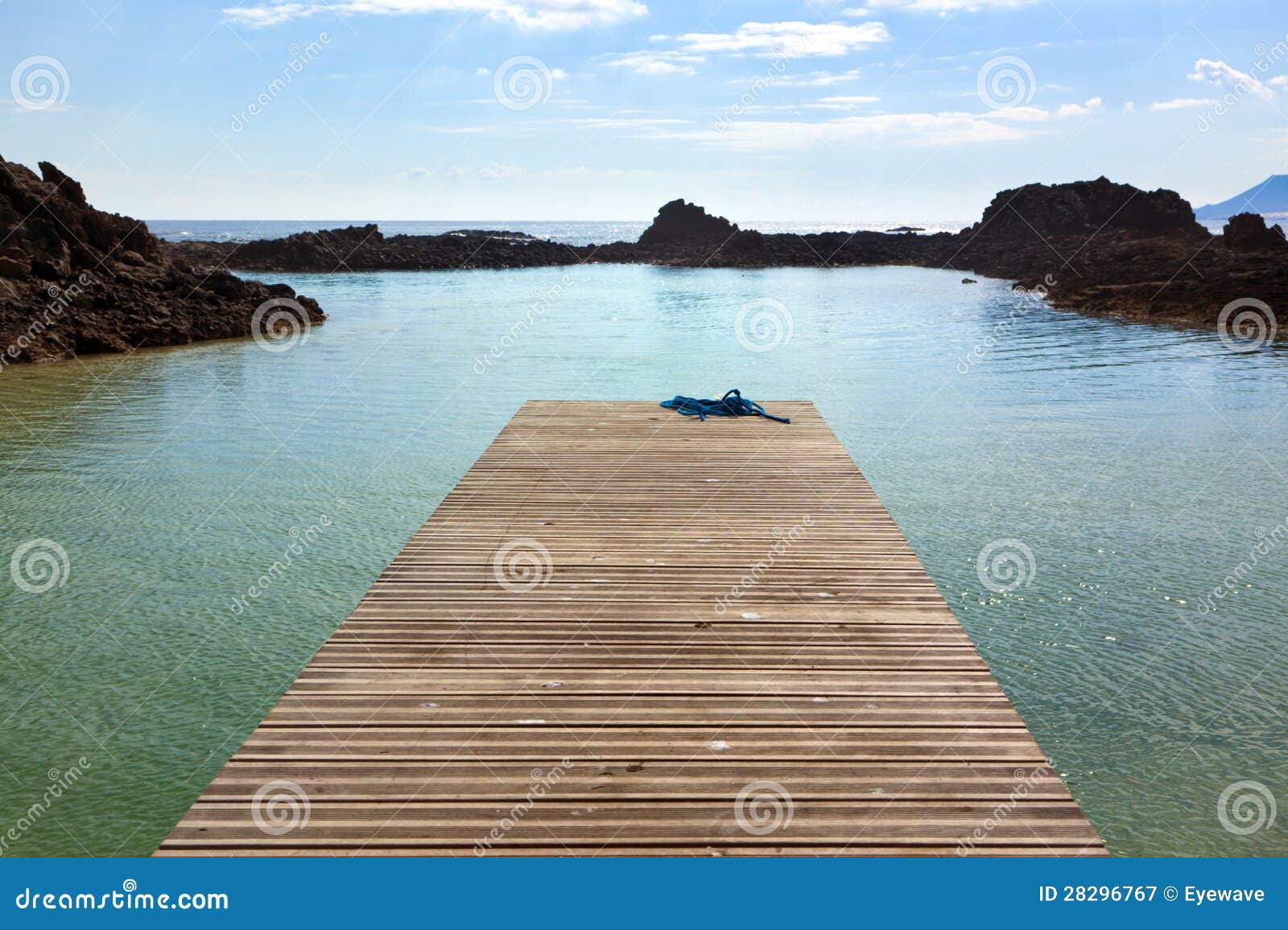 Anlegestelle in Einer Lagune an Los Lobos Stockbild - Bild von ...