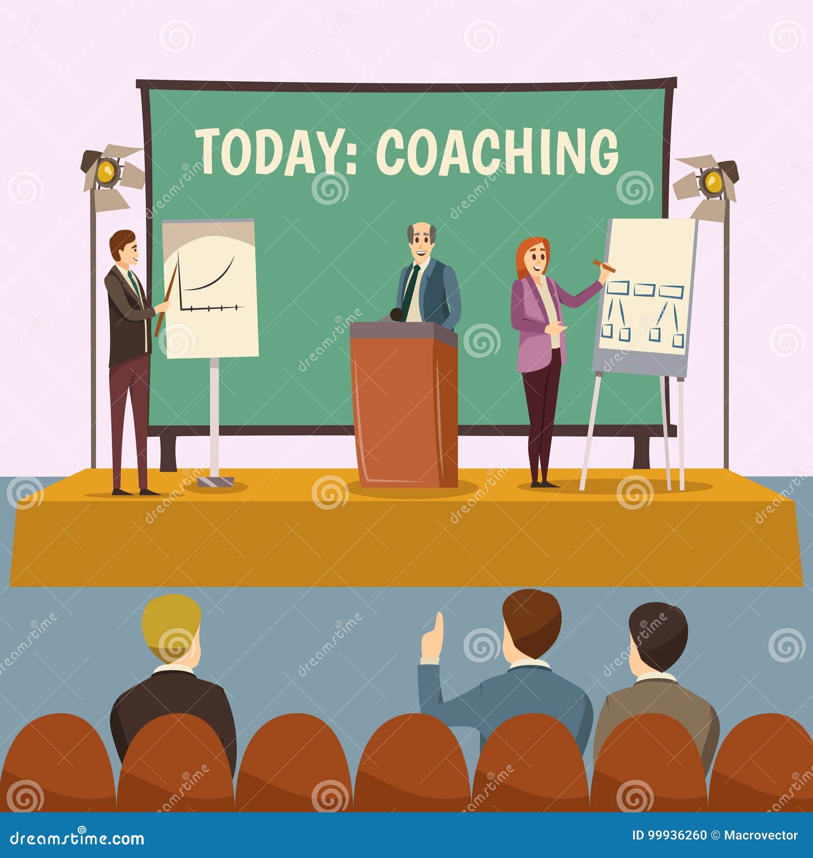 Anleitung Der Vortrag-Illustration Vektor Abbildung - Illustration von ...