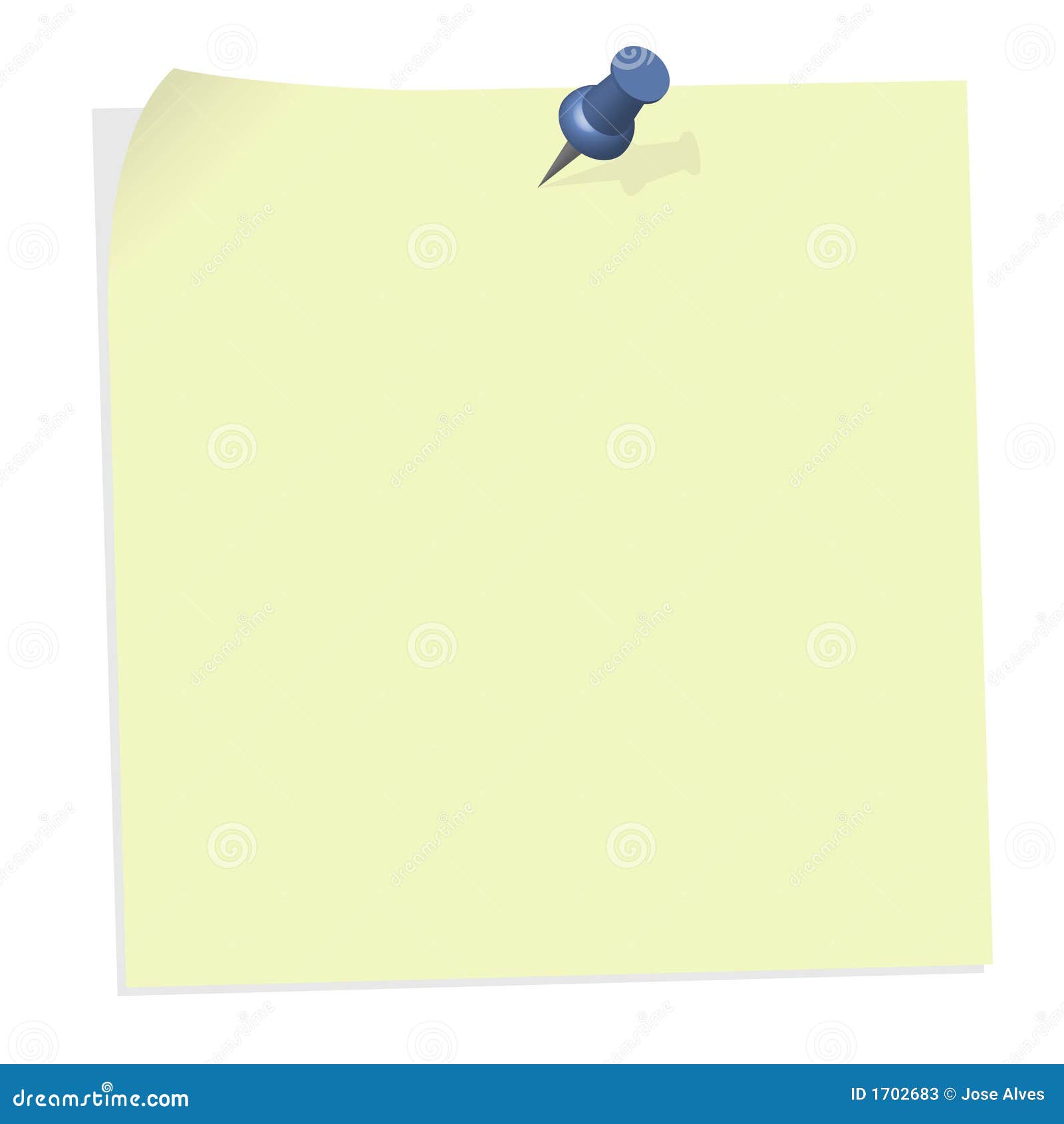 Anmerkung mit Druckbolzen vektor abbildung. Illustration von post - 1702683