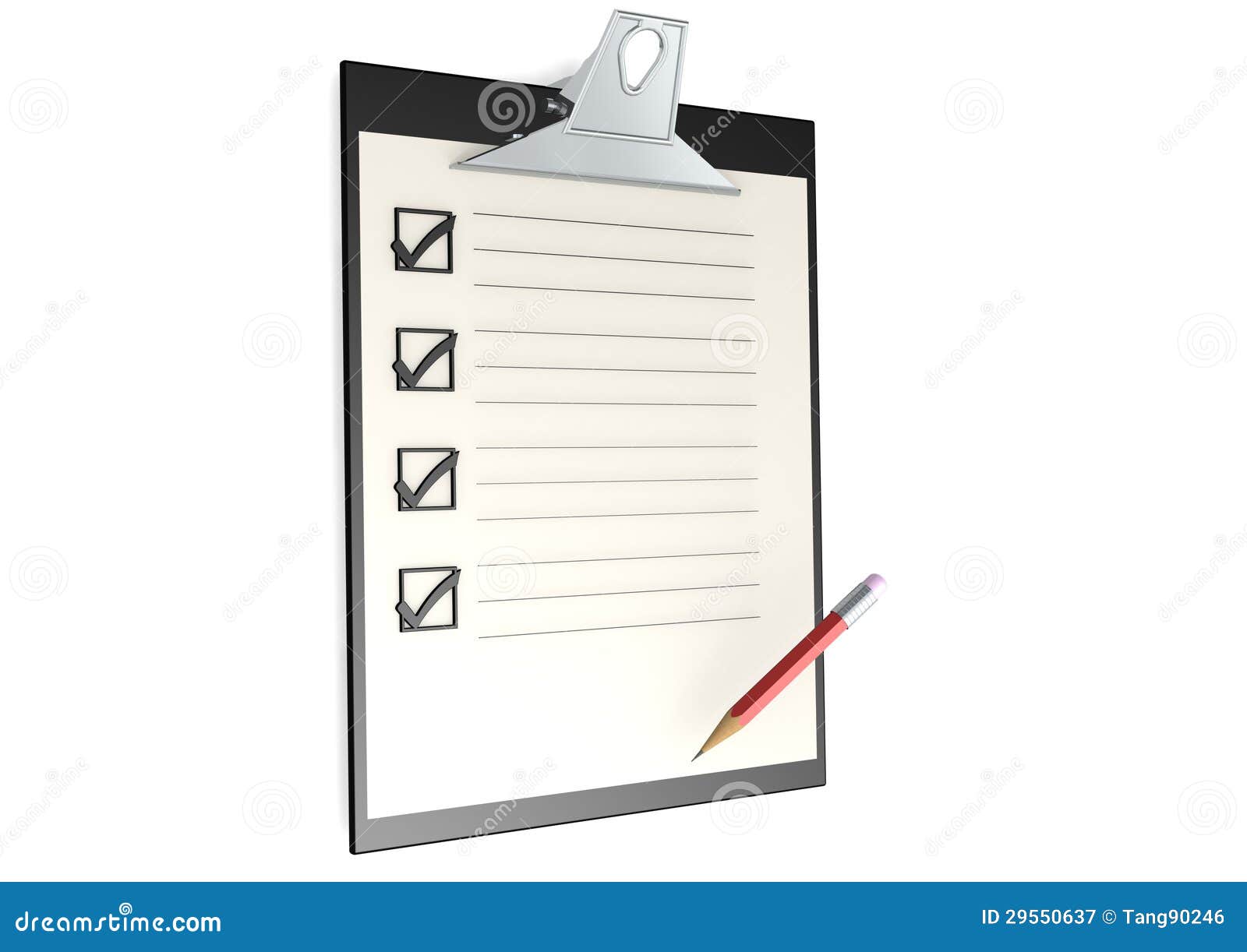 Anmerkung mit Ticken stock abbildung. Illustration von management ...