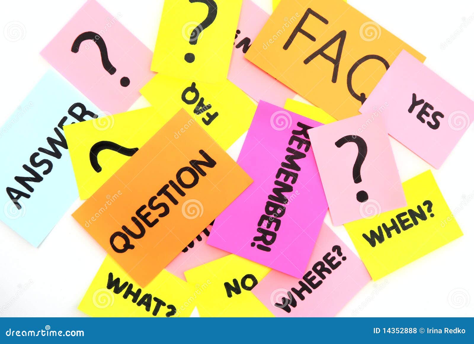 Anmerkungen Mit Fragen Und FAQ Stockfoto - Bild von korken, funktion ...