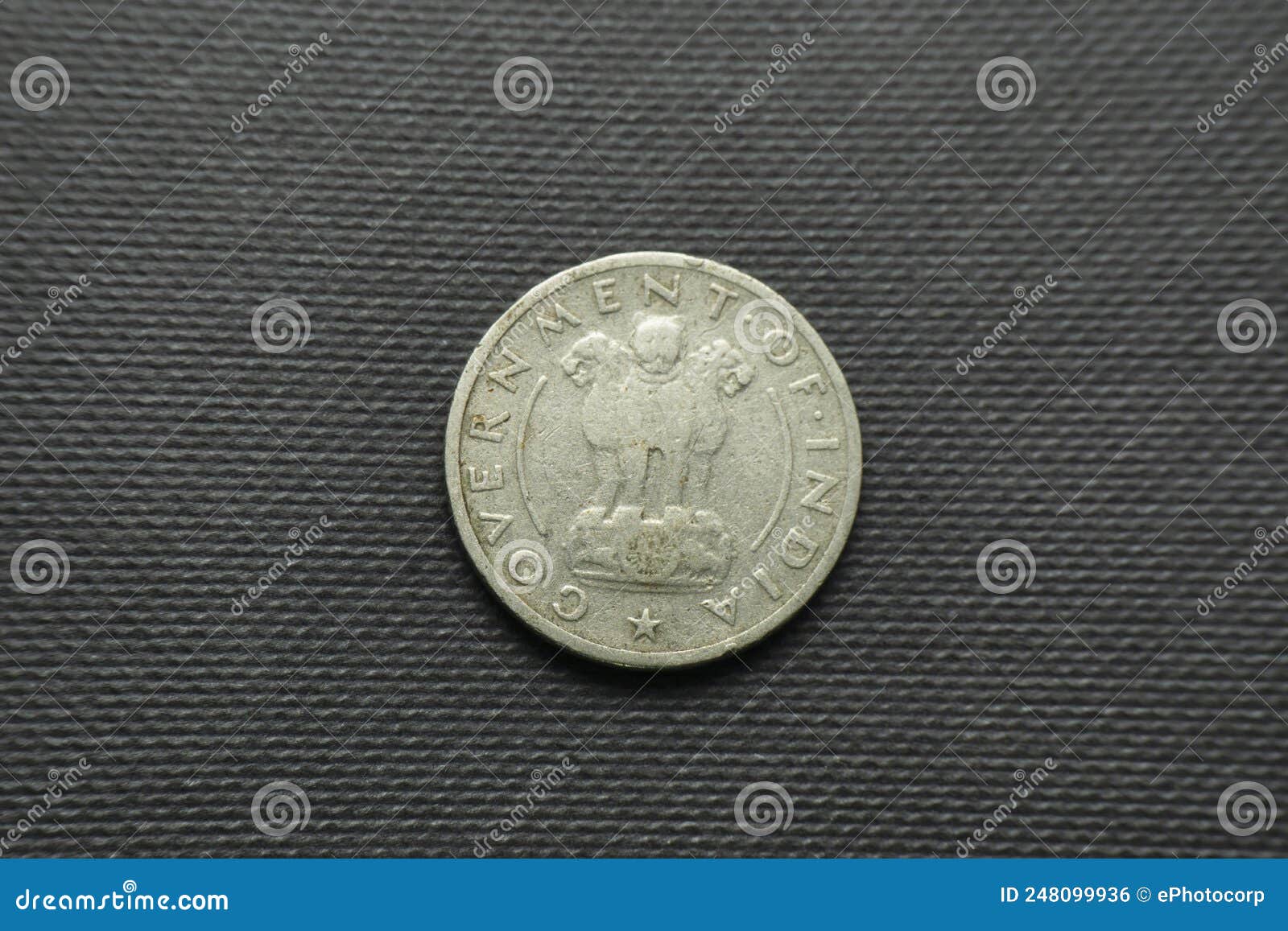 1/4 Anna Indian Coin Dated 1950 India, Back Stock Photo - Image of coin ...