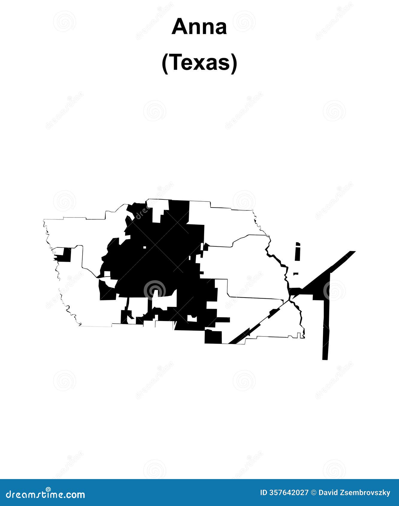 Anna outline map stock illustration. Illustration of border - 357642027