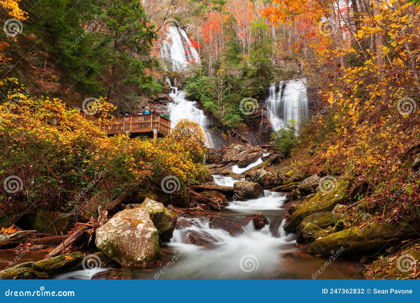 Anna Ruby Falls, Georgia, USA Stock Photo - Image of scene, appalachian ...