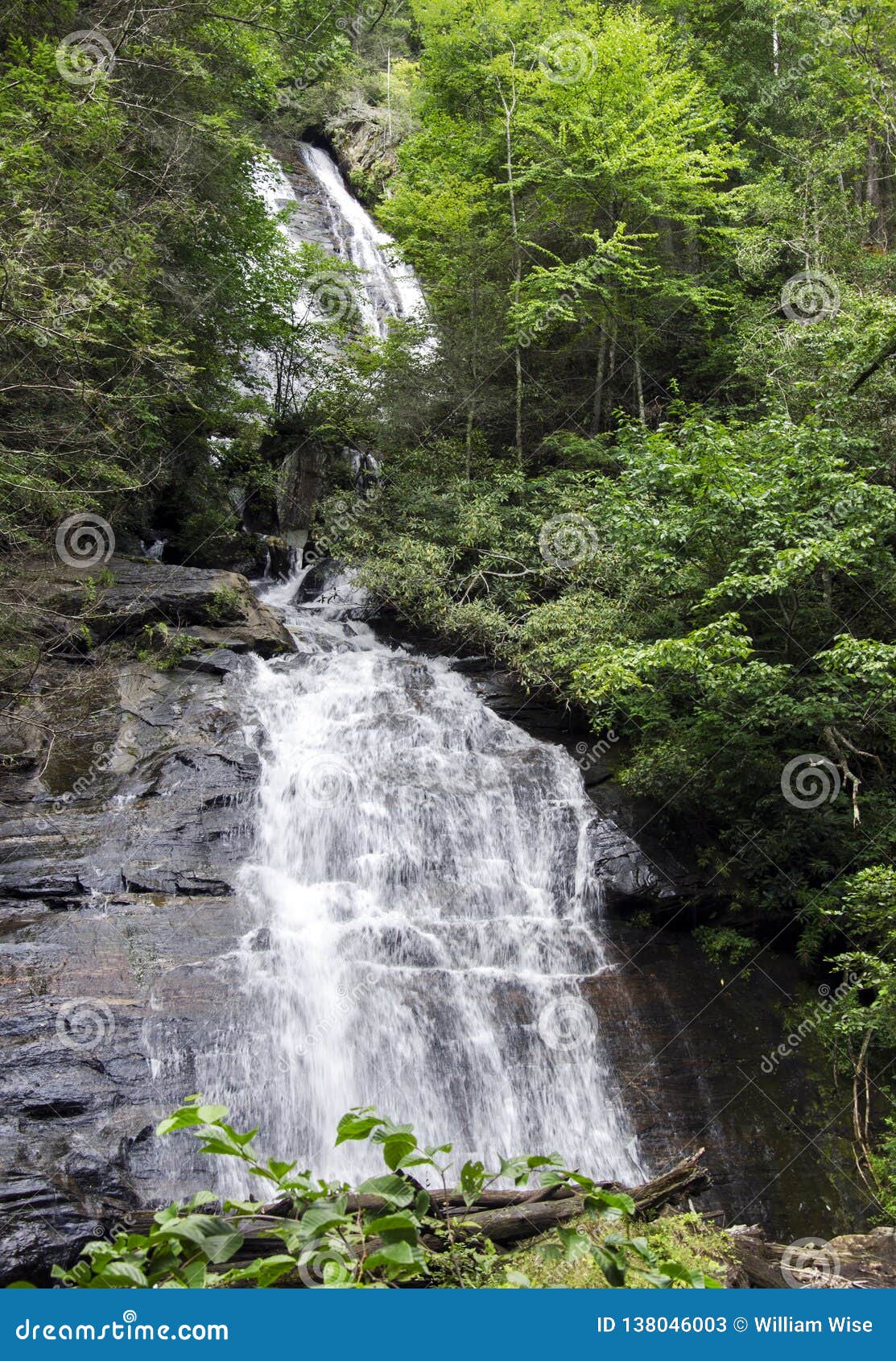 Anna Ruby Falls Waterfall in North Georgia, USA Stock Image - Image of ...