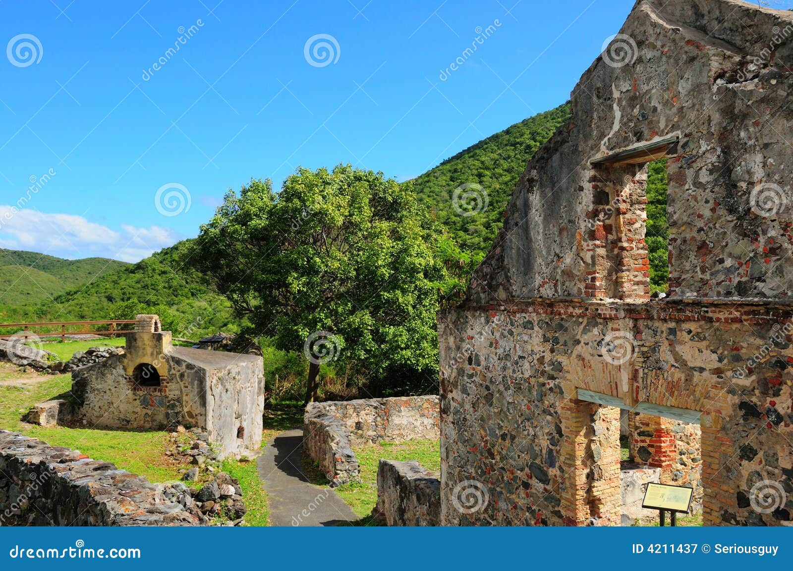 Annaberg Plantation in US National Park Stock Image - Image of ...