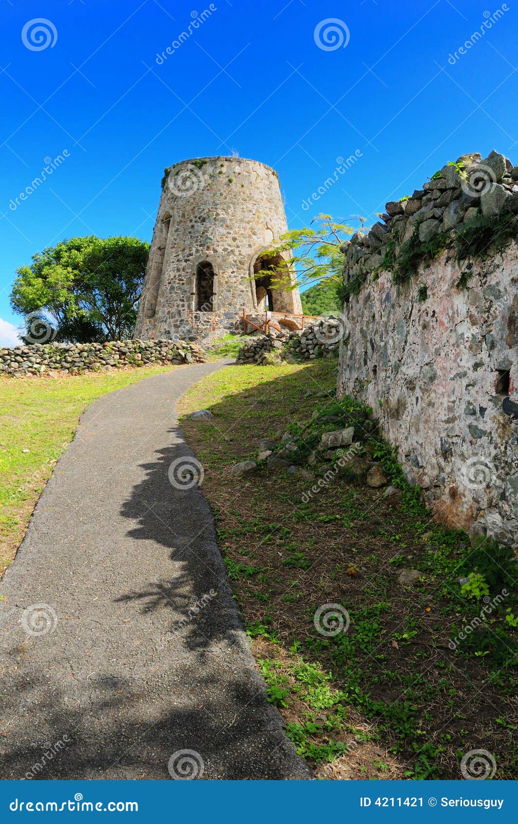 Annaberg Plantation Windmill Stock Image - Image of sugar, park: 4211421