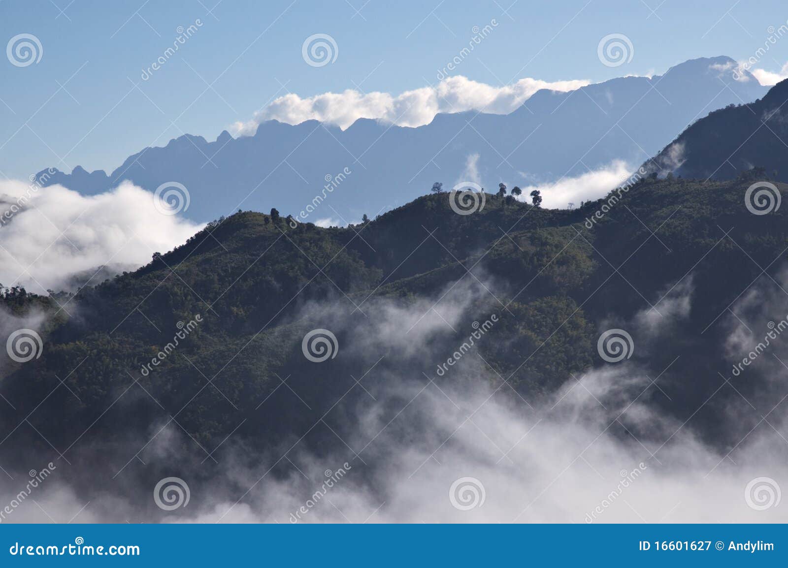 Annam Highlands Mountain Range in Laos Stock Image - Image of highlands ...