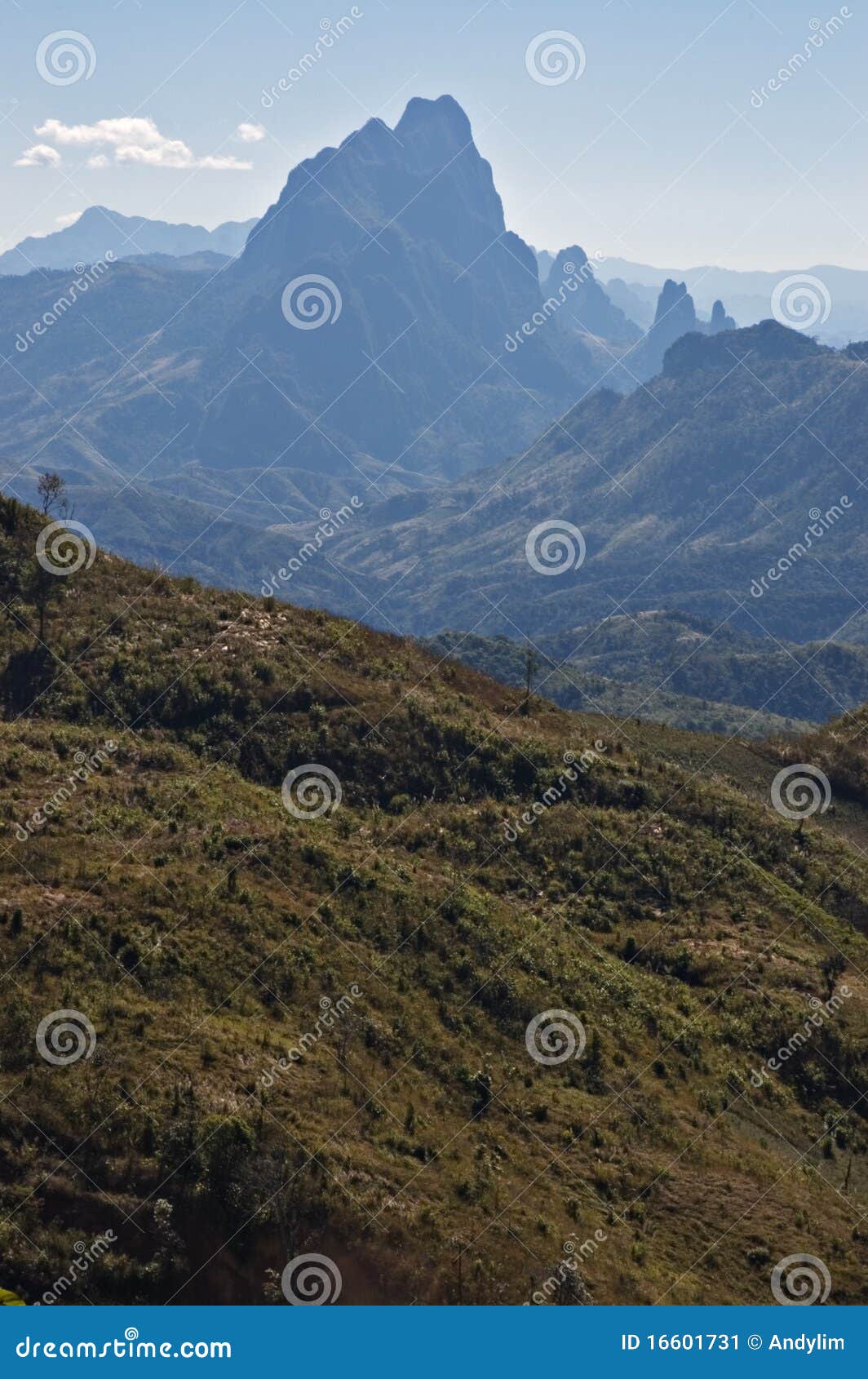 Annam Highlands Mountain Range in Laos Stock Image - Image of forest ...