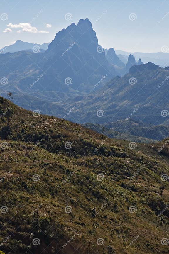 Annam Highlands Mountain Range in Laos Stock Image - Image of forest ...