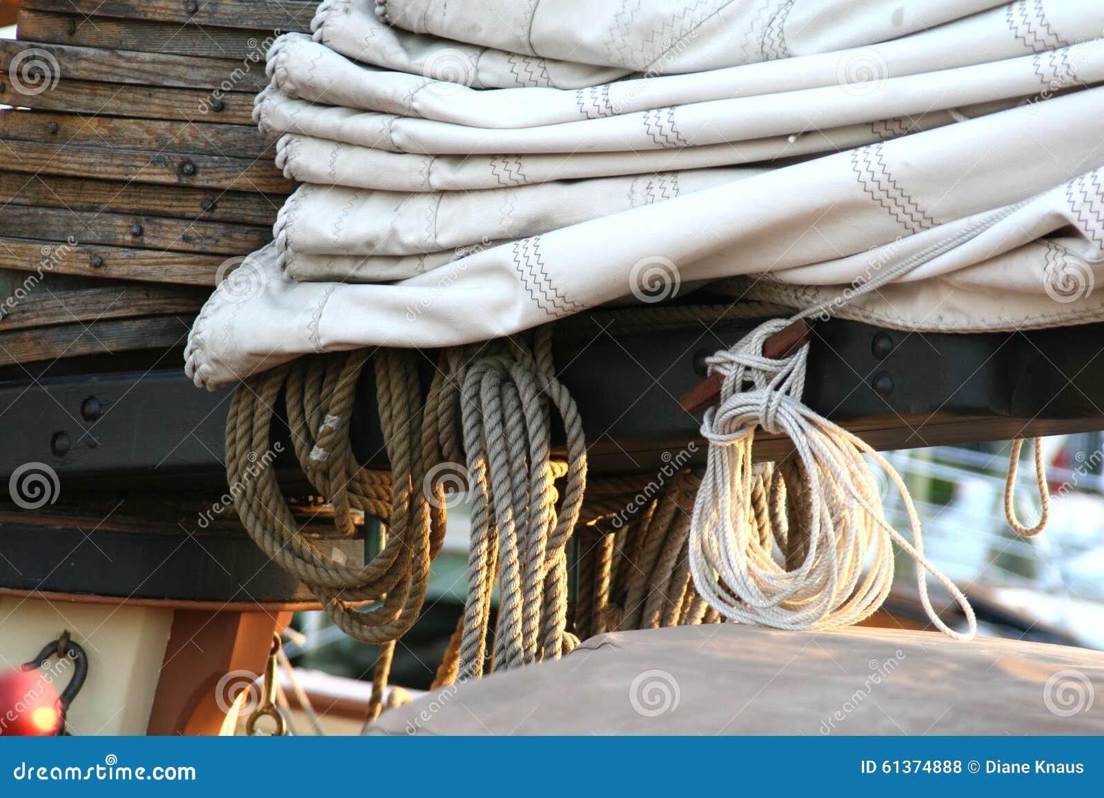 Annapolis Inner Harbor Sailing Sloop Rigging in Maryland Stock Photo ...