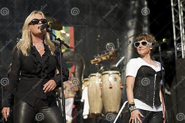 Anne Linnet Band editorial photography. Image of nibe - 10016837