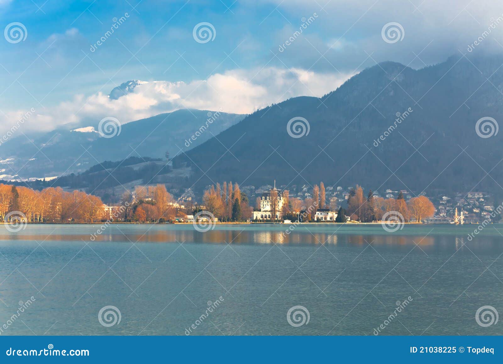 Annecy Lake at winter stock image. Image of high, blue - 21038225