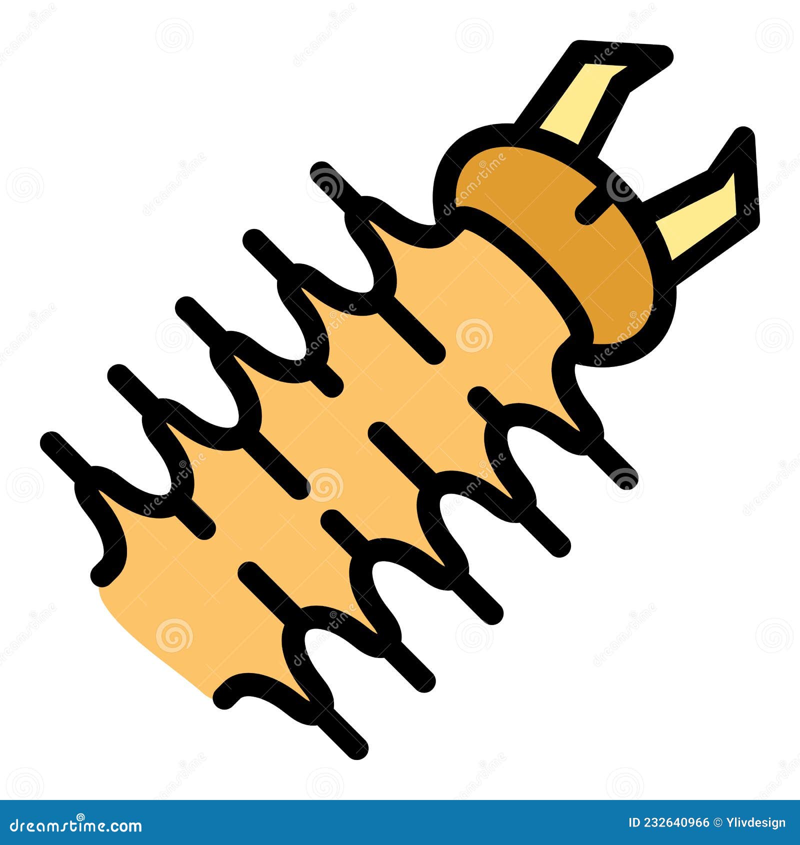 Annelid Icon Color Outline Vector Stock Vector - Illustration of vector ...