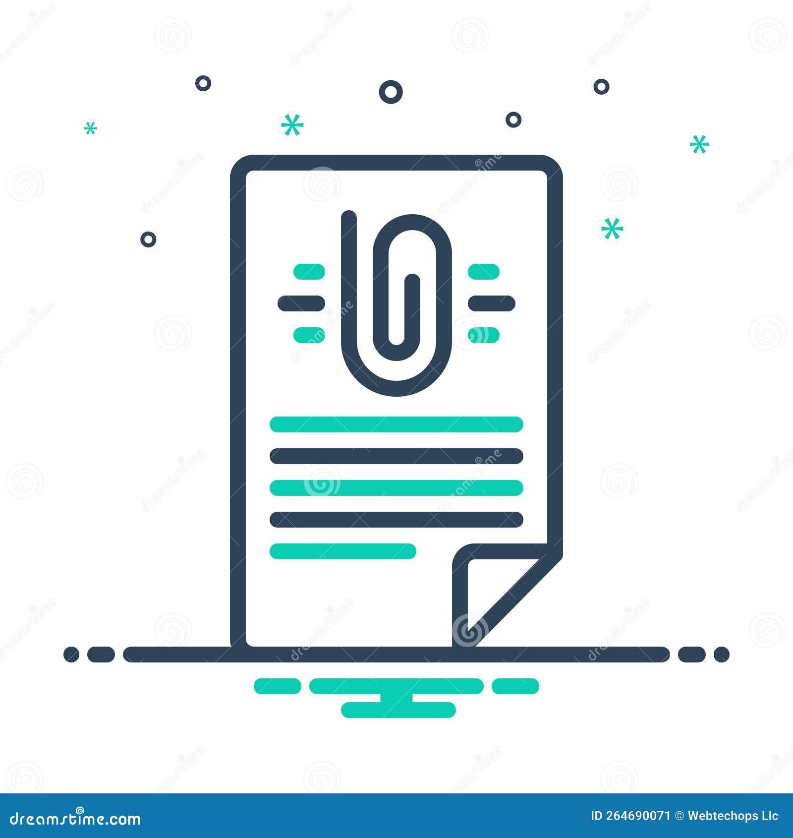 Mix Icon for Annex, Paper and Attachment Stock Illustration ...