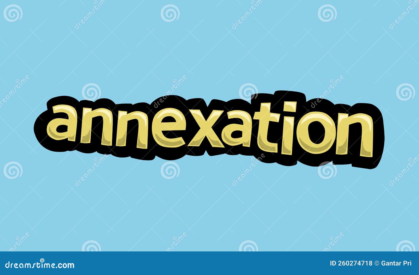 ANNEXATION Writing Vector Design on a Blue Background Stock Vector ...