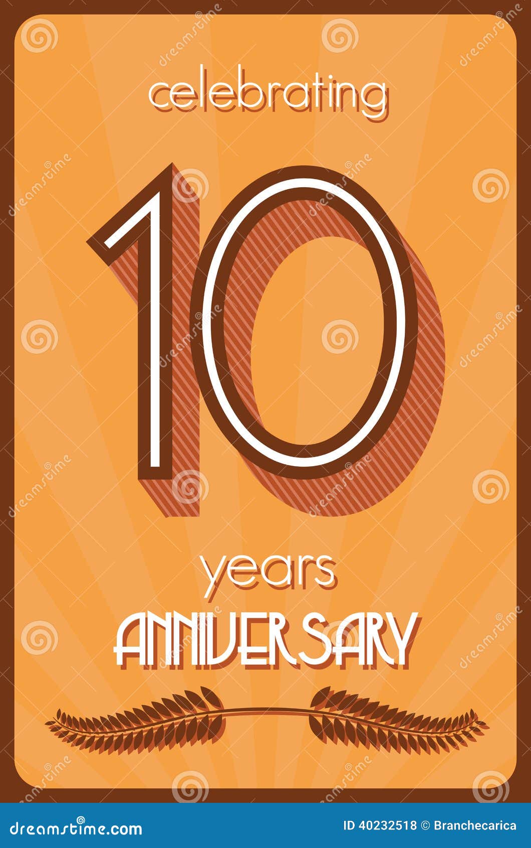 10 anni di anniversario illustrazione vettoriale. Illustrazione di ...