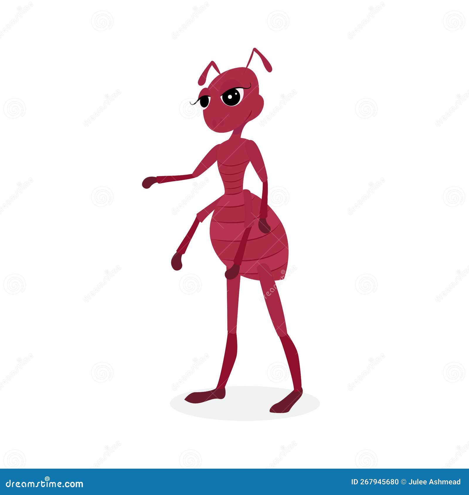 Annie the Ant Cartoon Character Vector Illustration Stock Vector ...